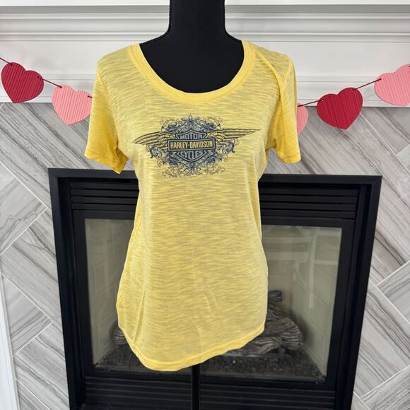 Harley-Davidson | Tops | Harleydavidson Corpus Christi Yellow Burnout ...